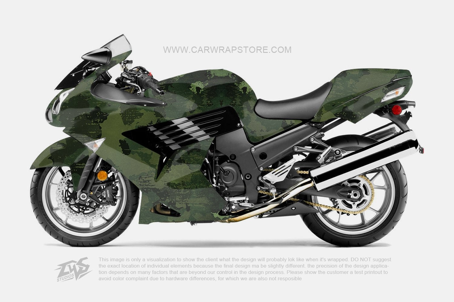 Camo anime motorcycle wrap vinyl stickers Fit With Any moto