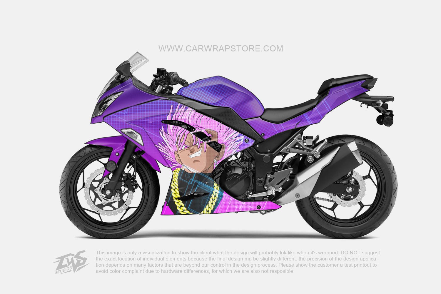 Demon Slayer anime motorcycle wrap vinyl stickers Fit With Any moto