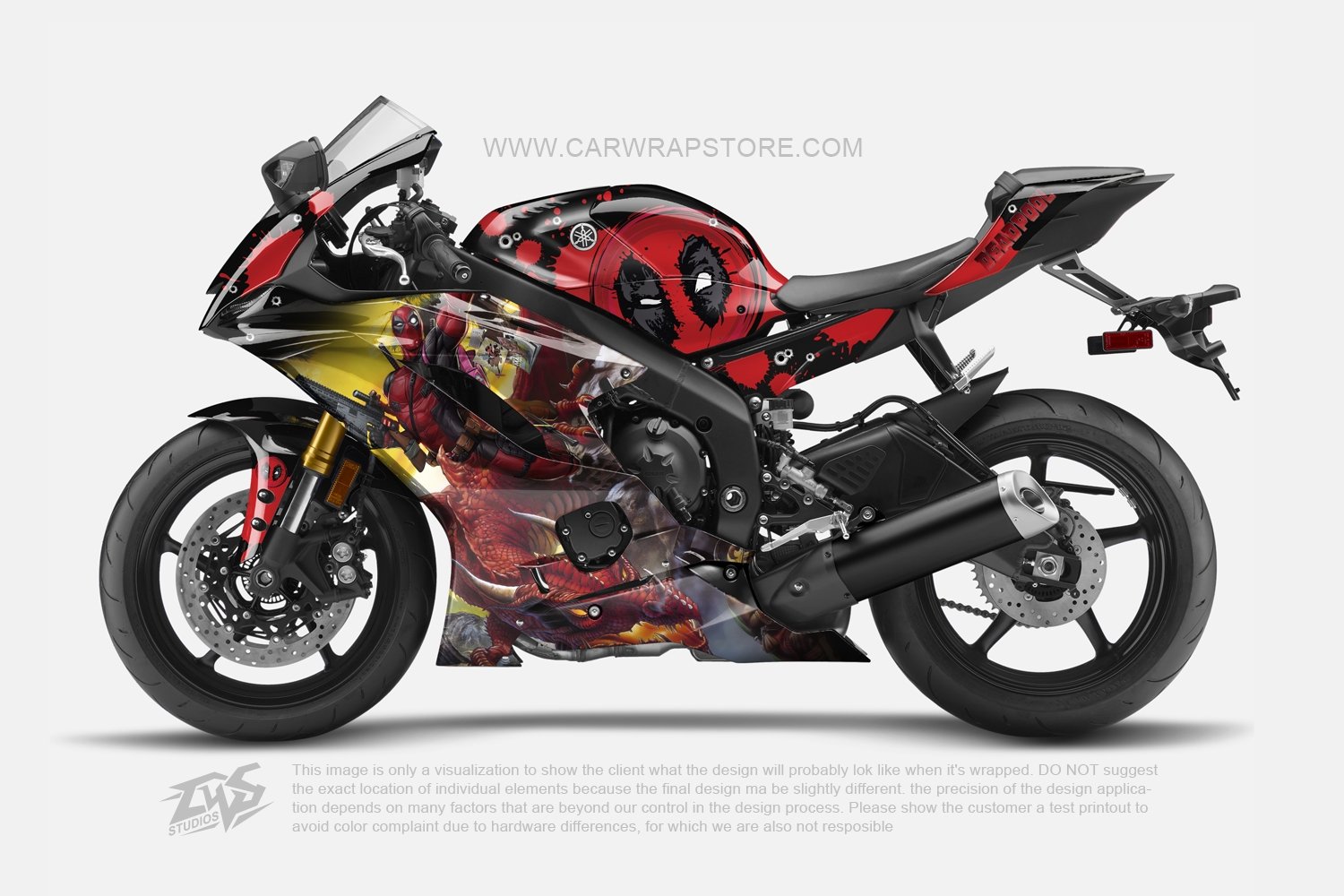 Deadpool ITASHA anime car wrap vinyl stickers Fit With Any Cars