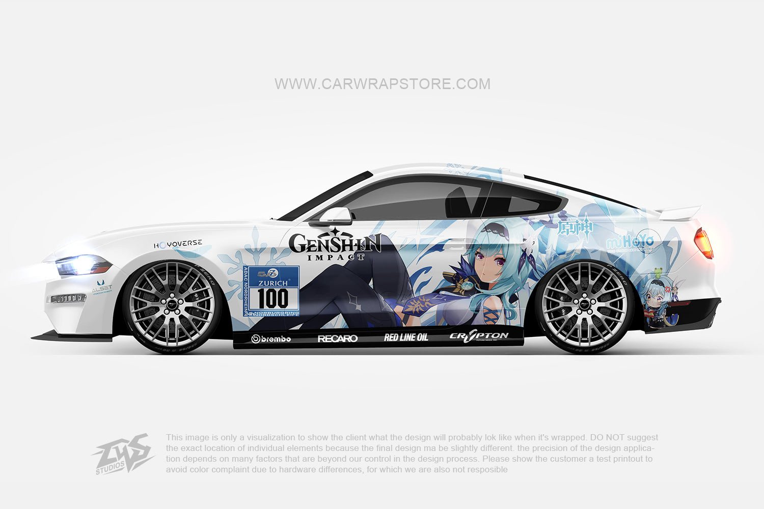 Eula Lawrence Genshin Impact ITASHA anime car wrap vinyl stickers Fit ...