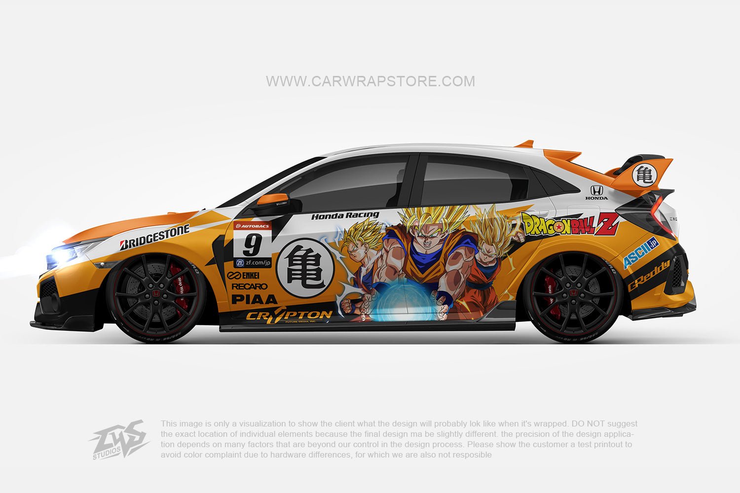 Goku BDZ ITASHA anime car wrap vinyl stickers Fit With Any Cars
