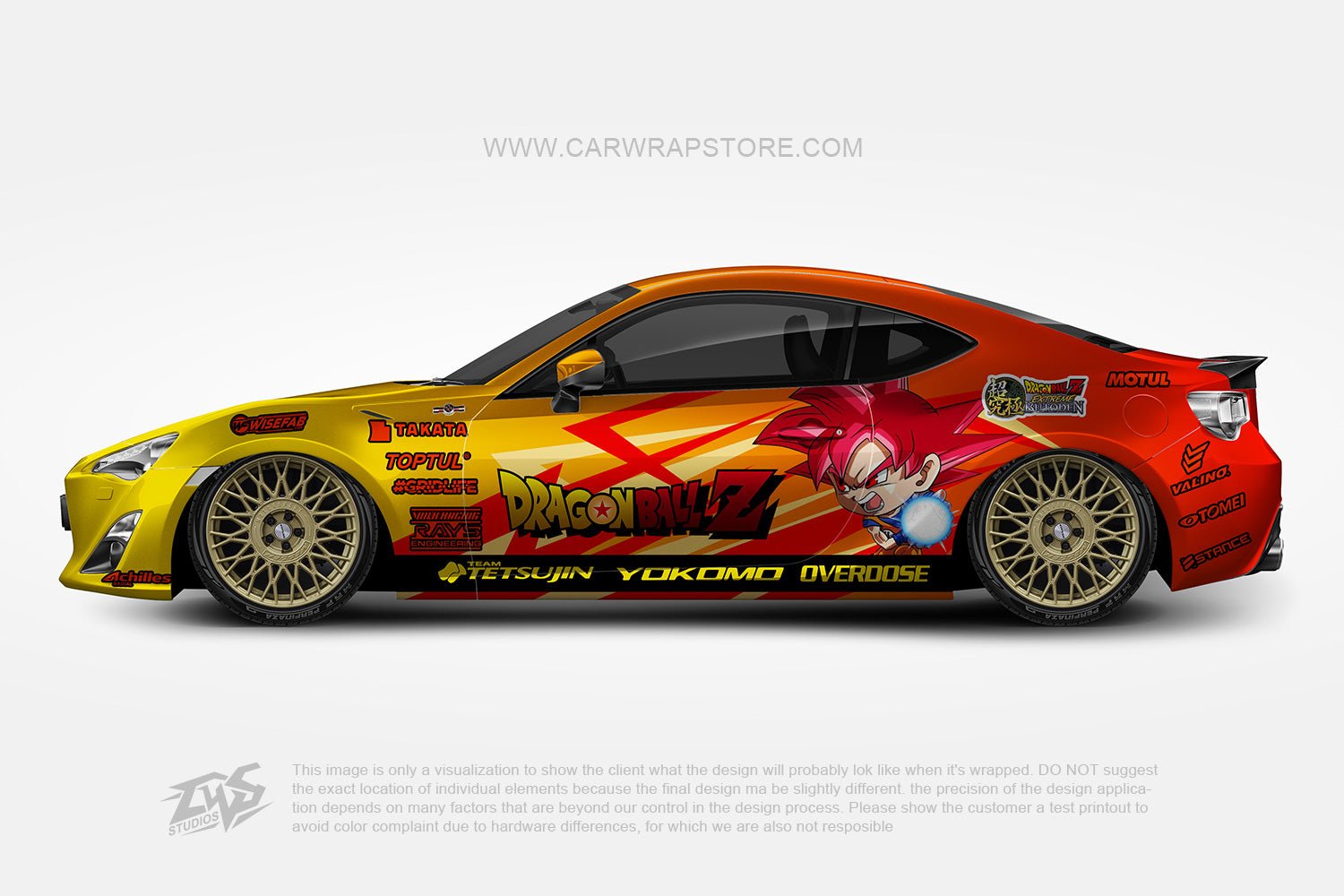 Goku BDZ ITASHA anime car wrap vinyl stickers Fit With Any Cars