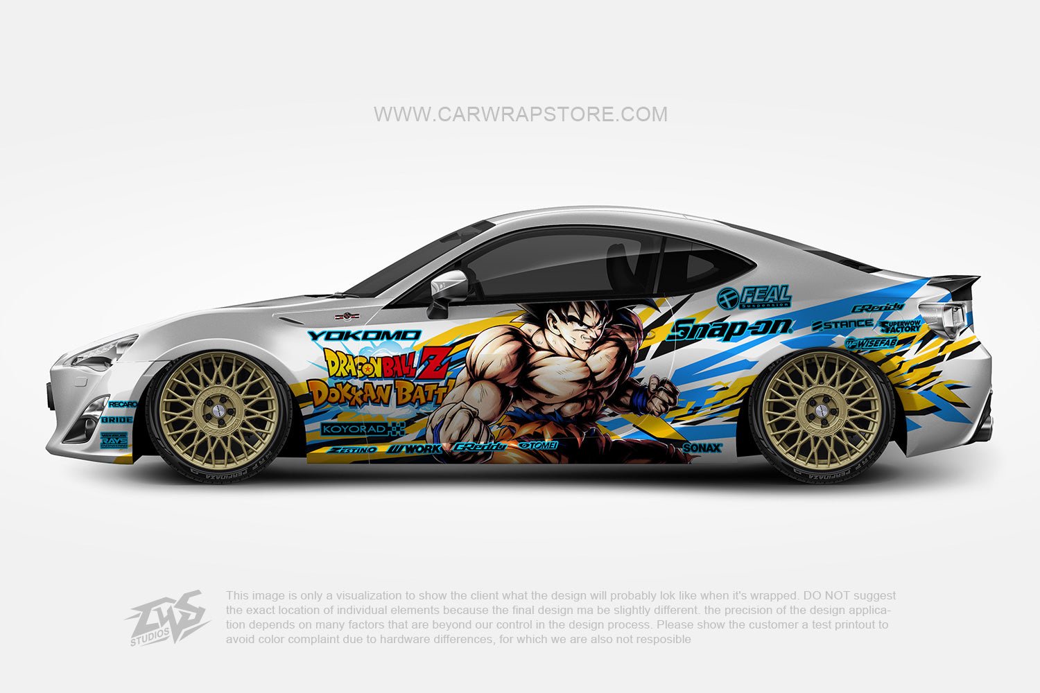 Goku BDZ ITASHA anime car wrap vinyl stickers Fit With Any Cars