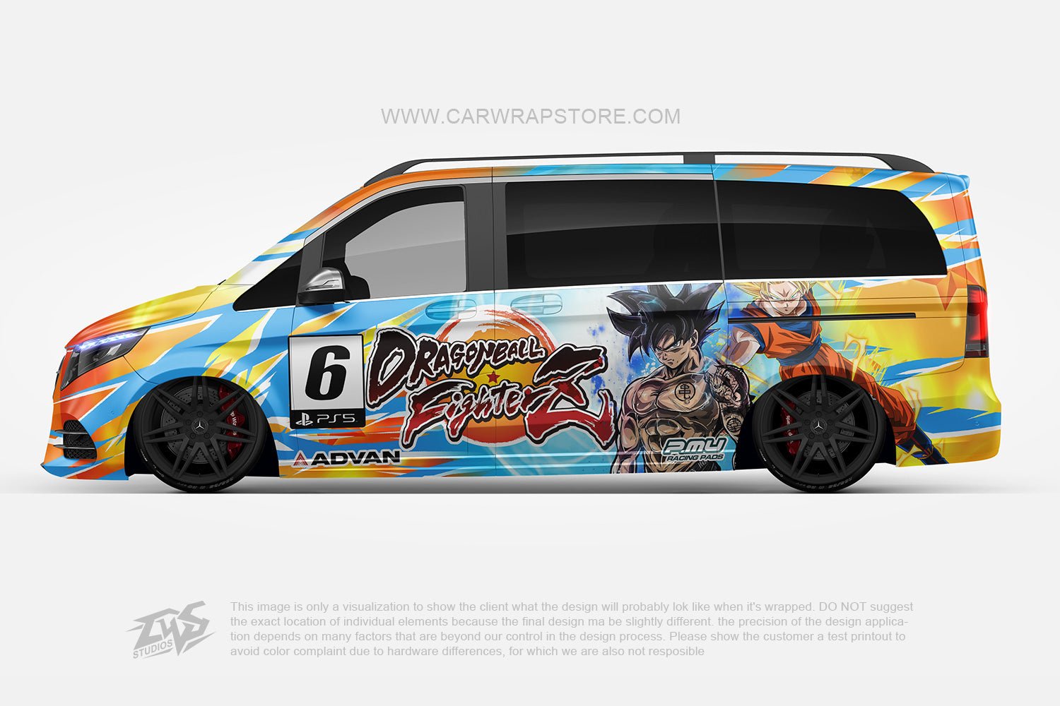 Goku BDZ ITASHA anime car wrap vinyl stickers Fit With Any Cars