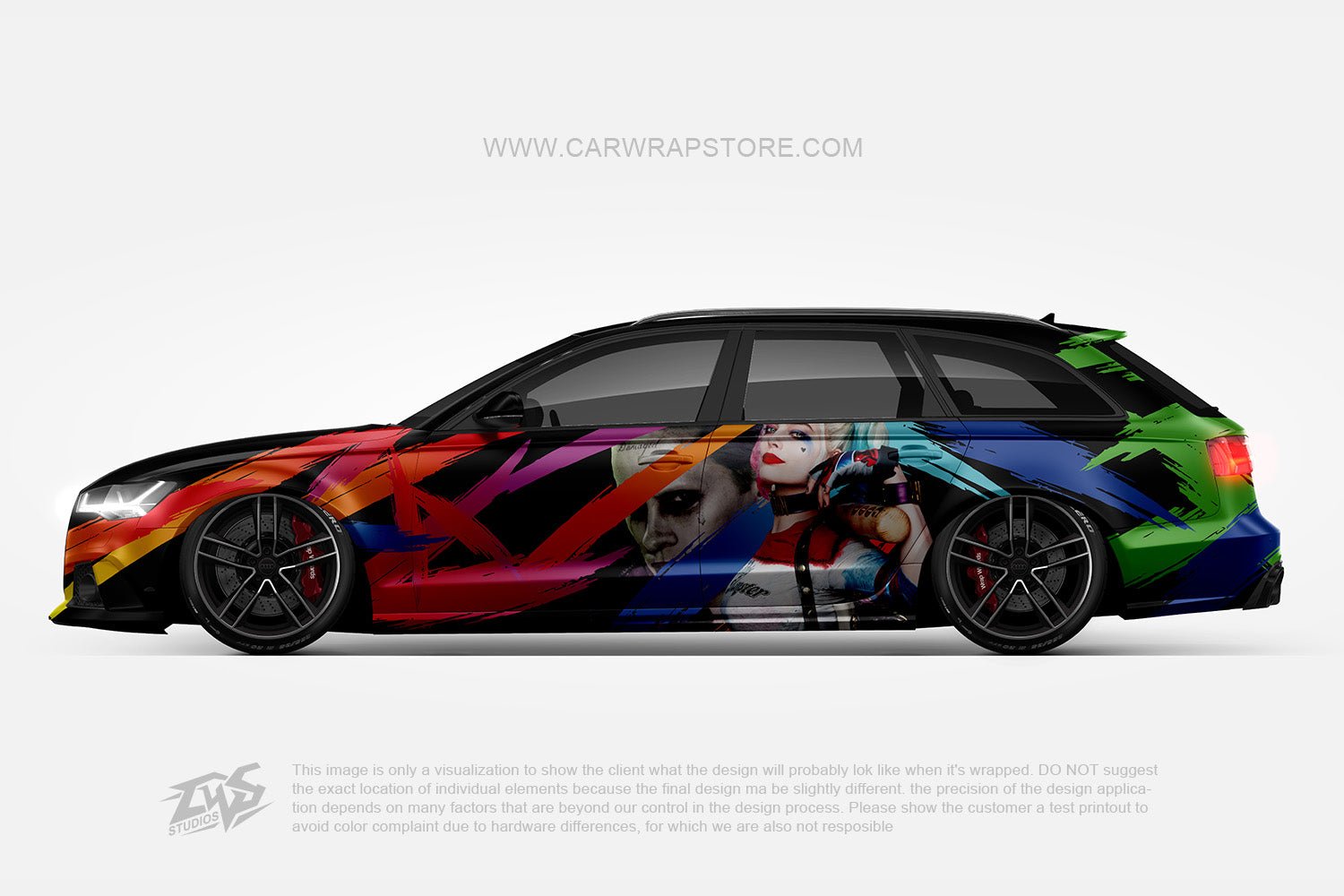 Harley Quinn ITASHA anime car wrap vinyl stickers Fit With Any Cars