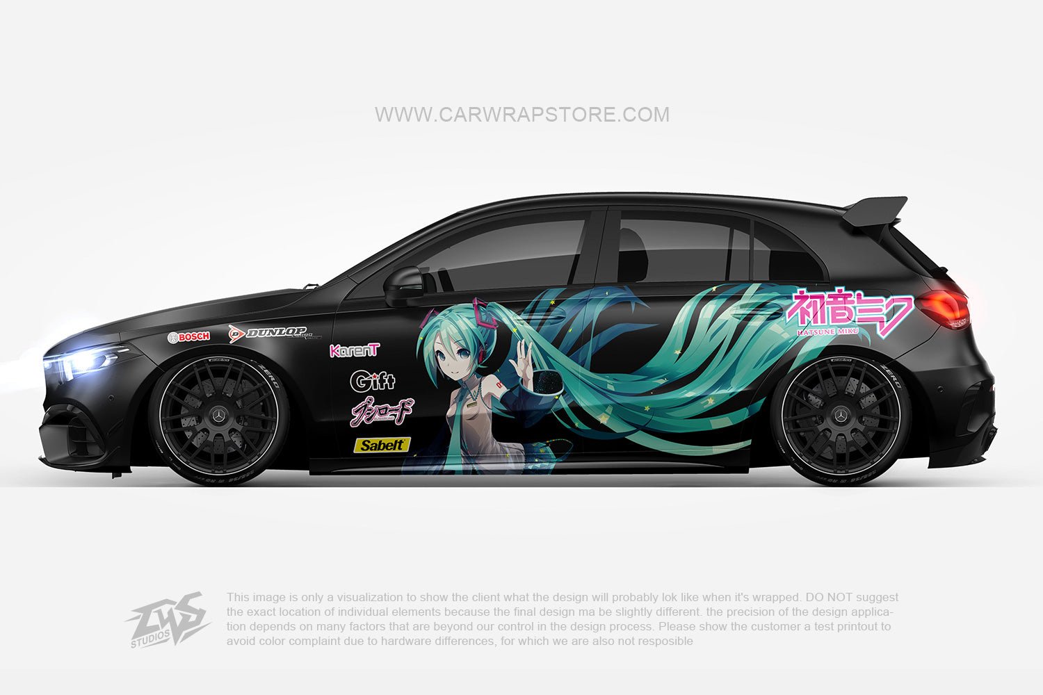 Hatsune Miku ITASHA anime car wrap vinyl stickers Fit With Any Cars