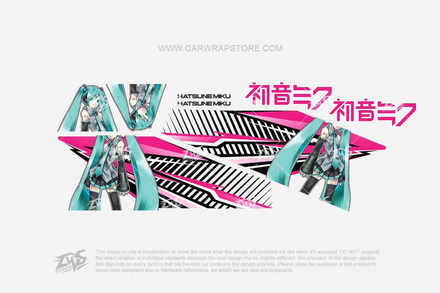 Hatsune Miku ITASHA anime car wrap vinyl stickers Fit With Any Cars