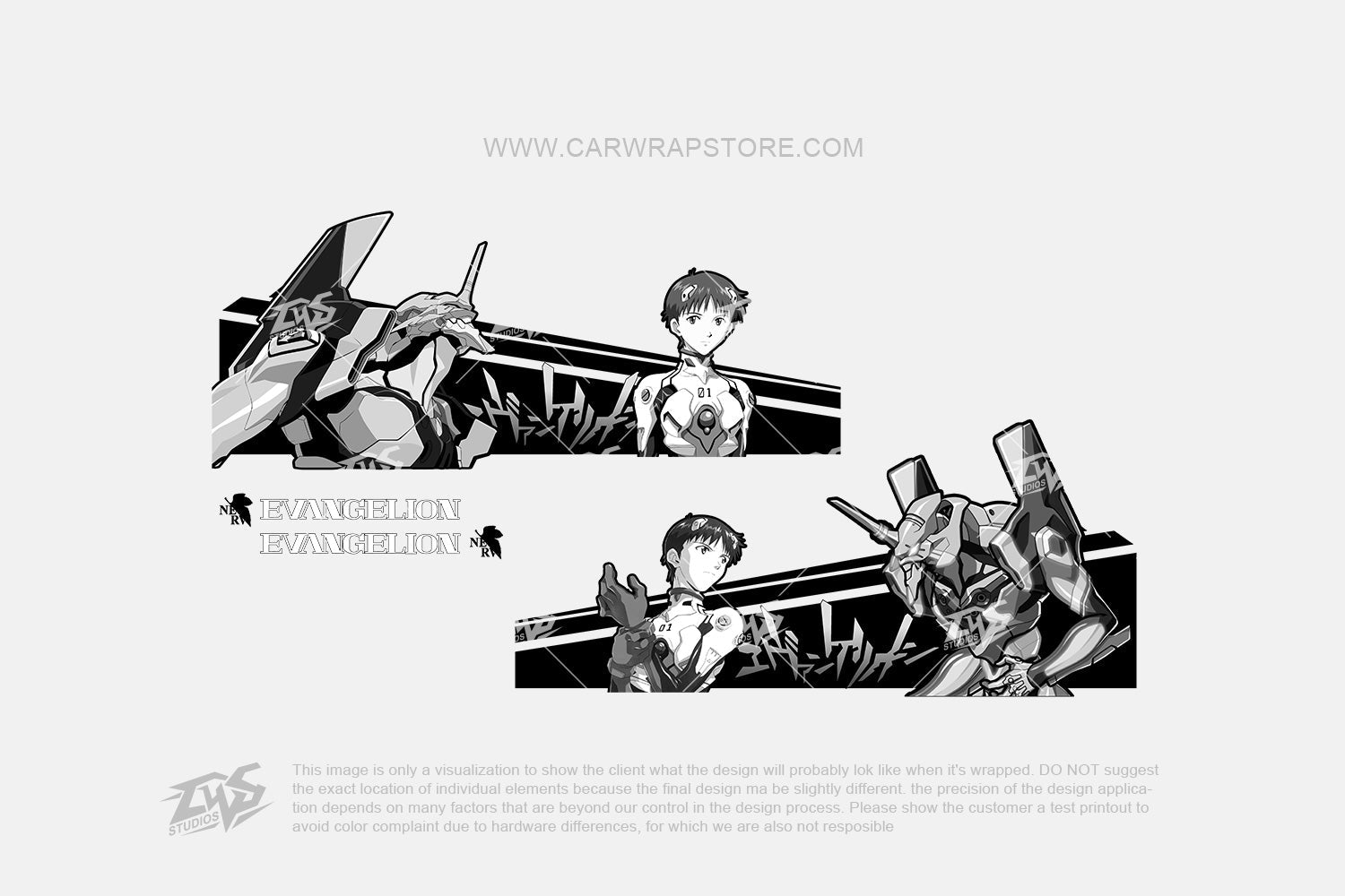 Ikari Shinji Neon Genesis Evangelion EVA ITASHA anime car wrap vinyl ...