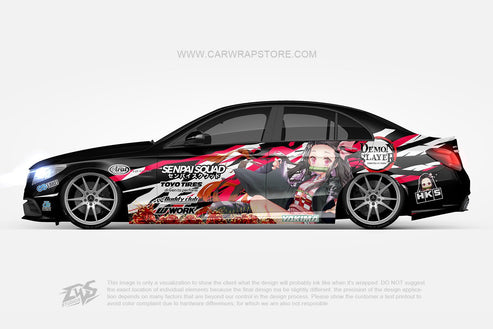 Kamado Nezuko Demon Slayer ITASHA anime car wrap vinyl stickers Fit ...