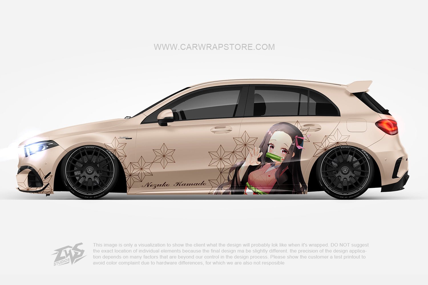 Kamado Nezuko Demon Slayer ITASHA anime car wrap vinyl stickers Fit ...