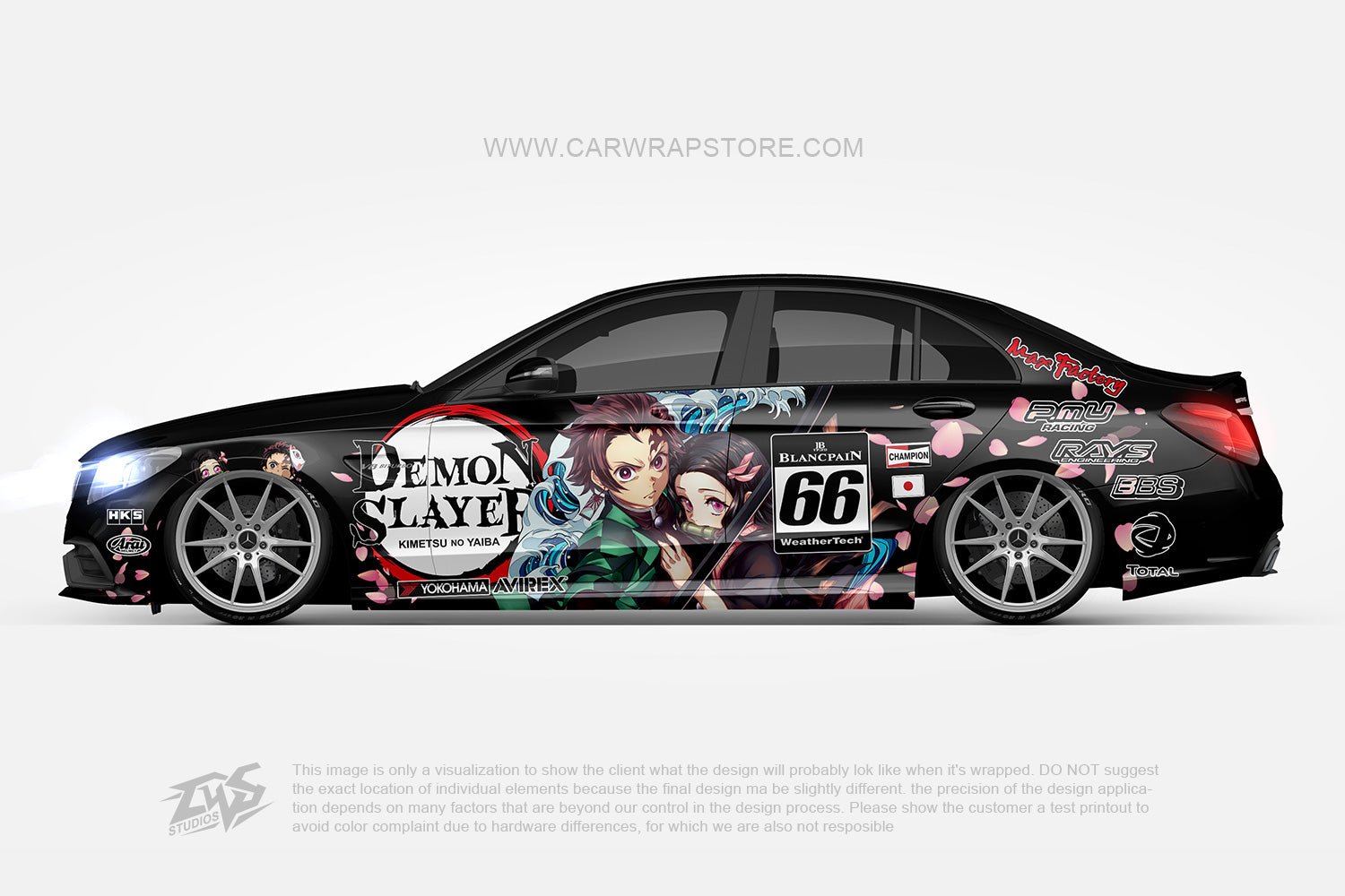 Kamado Tanjirou/Nezuko Demon Slayer ITASHA anime car wrap vinyl ...