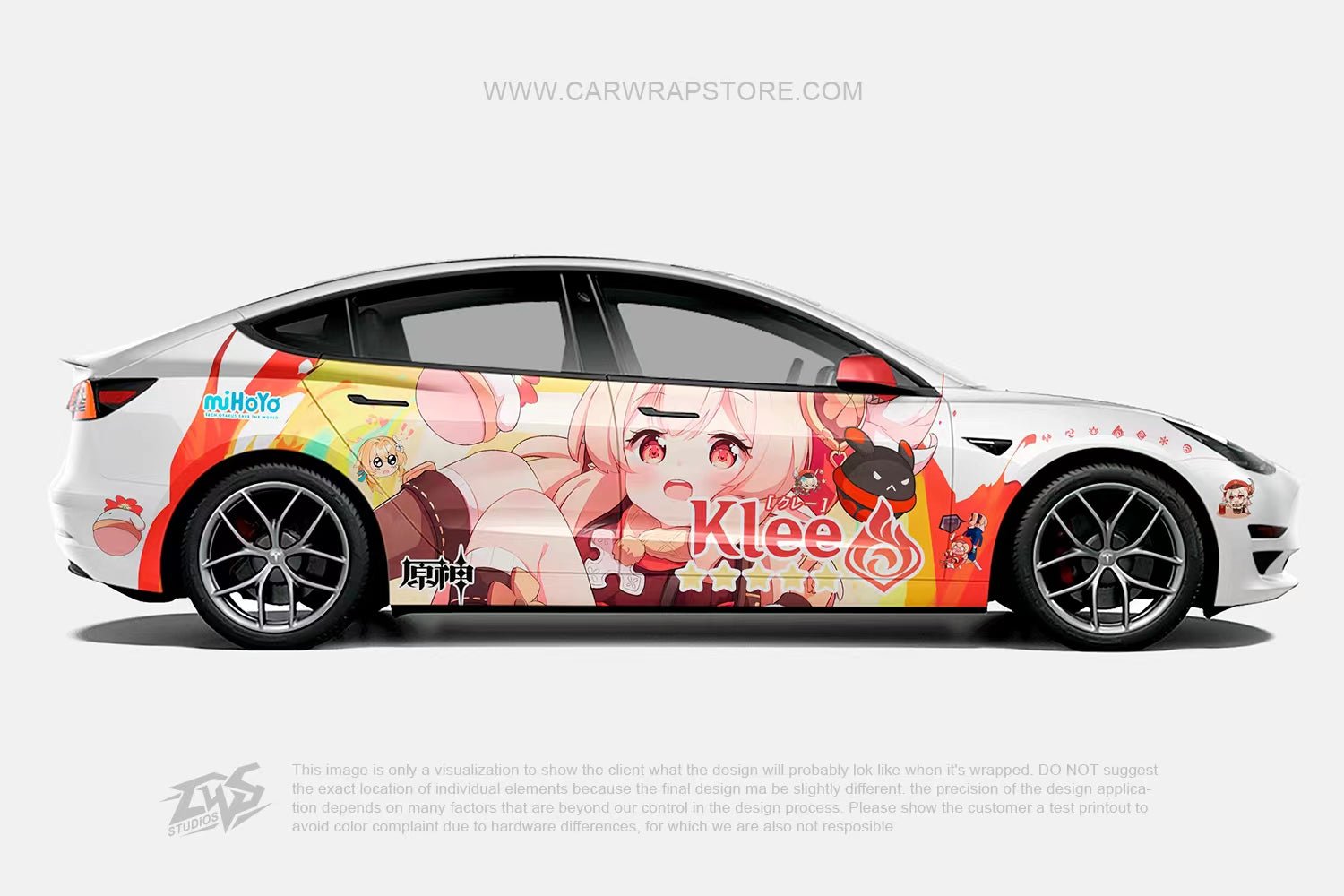 Klee Genshin Impact ITASHA anime car wrap vinyl stickers Fit With Any Cars