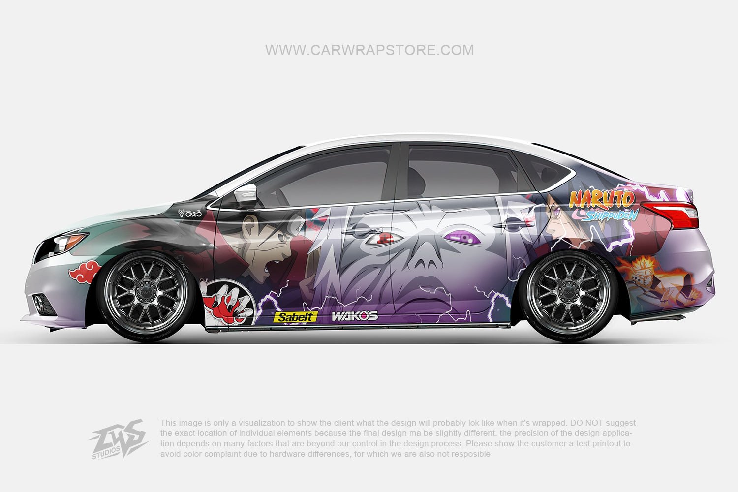 Naruto Sasuke ITASHA anime car wrap vinyl stickers Fit With Any Cars