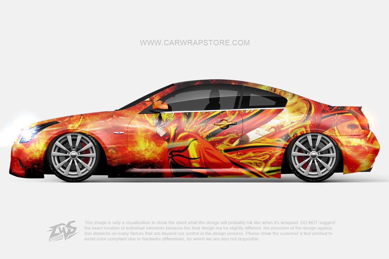 Naruto Uzumaki and Sasuke Uchiha ITASHA anime car wrap vinyl stickers ...