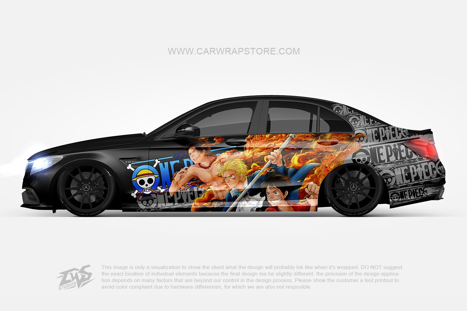One Piece ITASHA anime car wrap vinyl stickers Fit With Any Cars