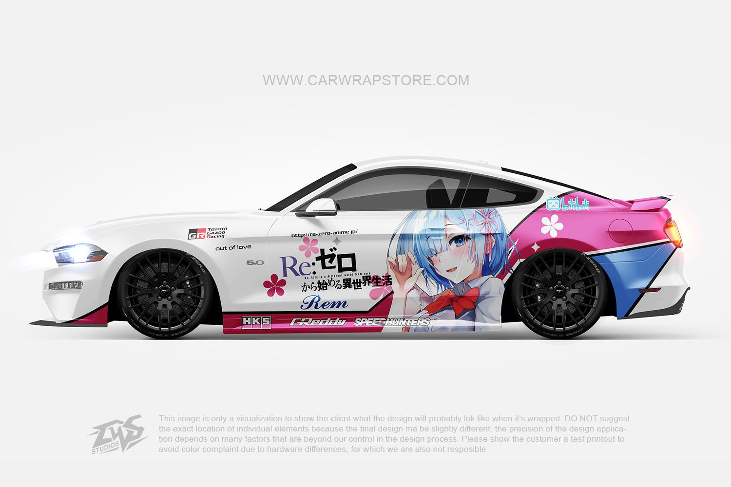 Rem Re:Zero -Death or Kiss- ITASHA anime car wrap vinyl stickers Fit ...