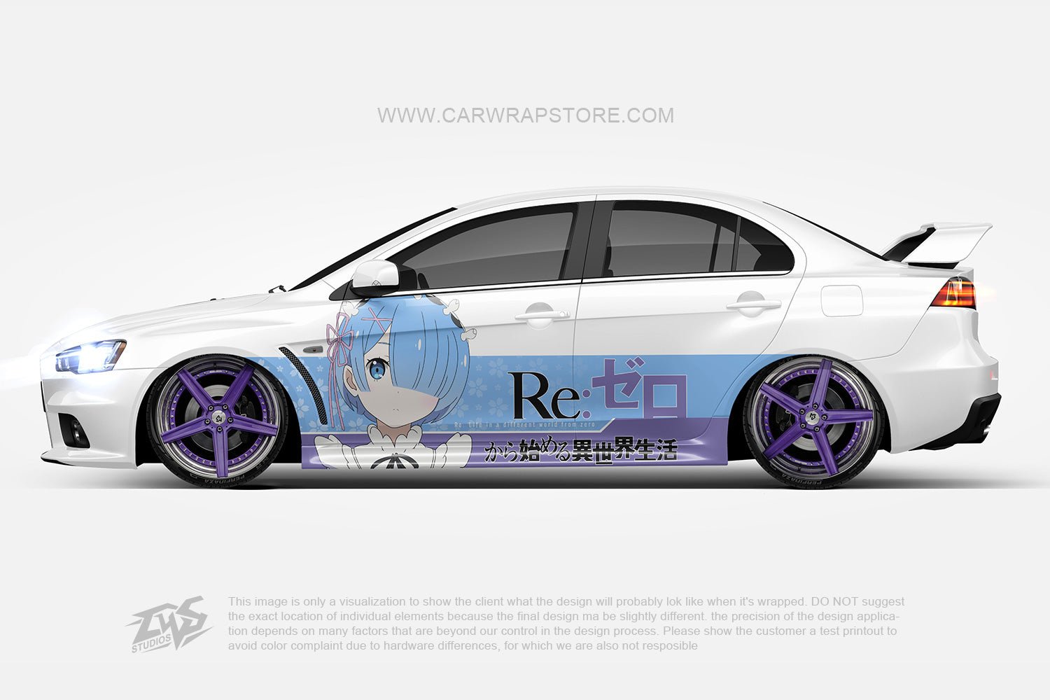 Rem Re:Zero -Death or Kiss- ITASHA anime car wrap vinyl stickers Fit ...