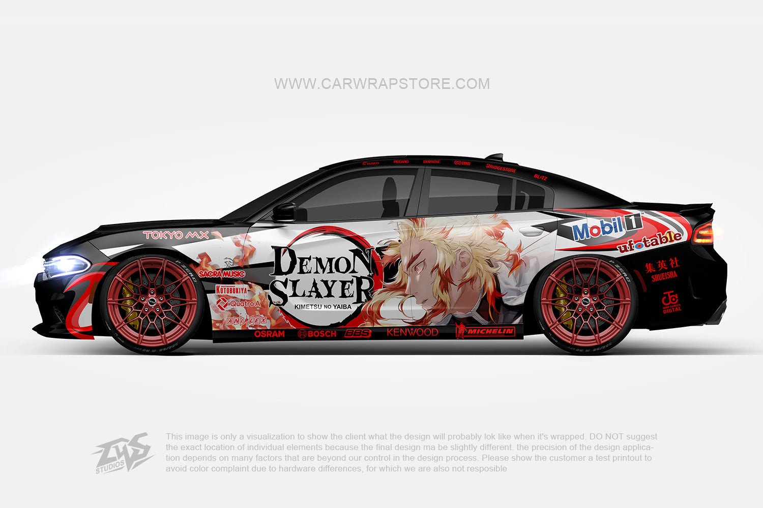 Demon Slayer Car Sticker Car Wrap I CWS Studios I www.carwrapstore.com