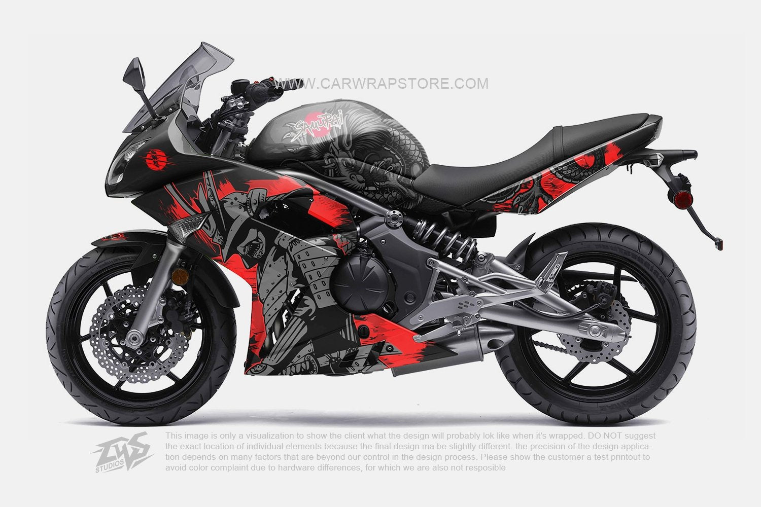 Samurai Motorcycle wrap vinyl stickers Fit With Any moto