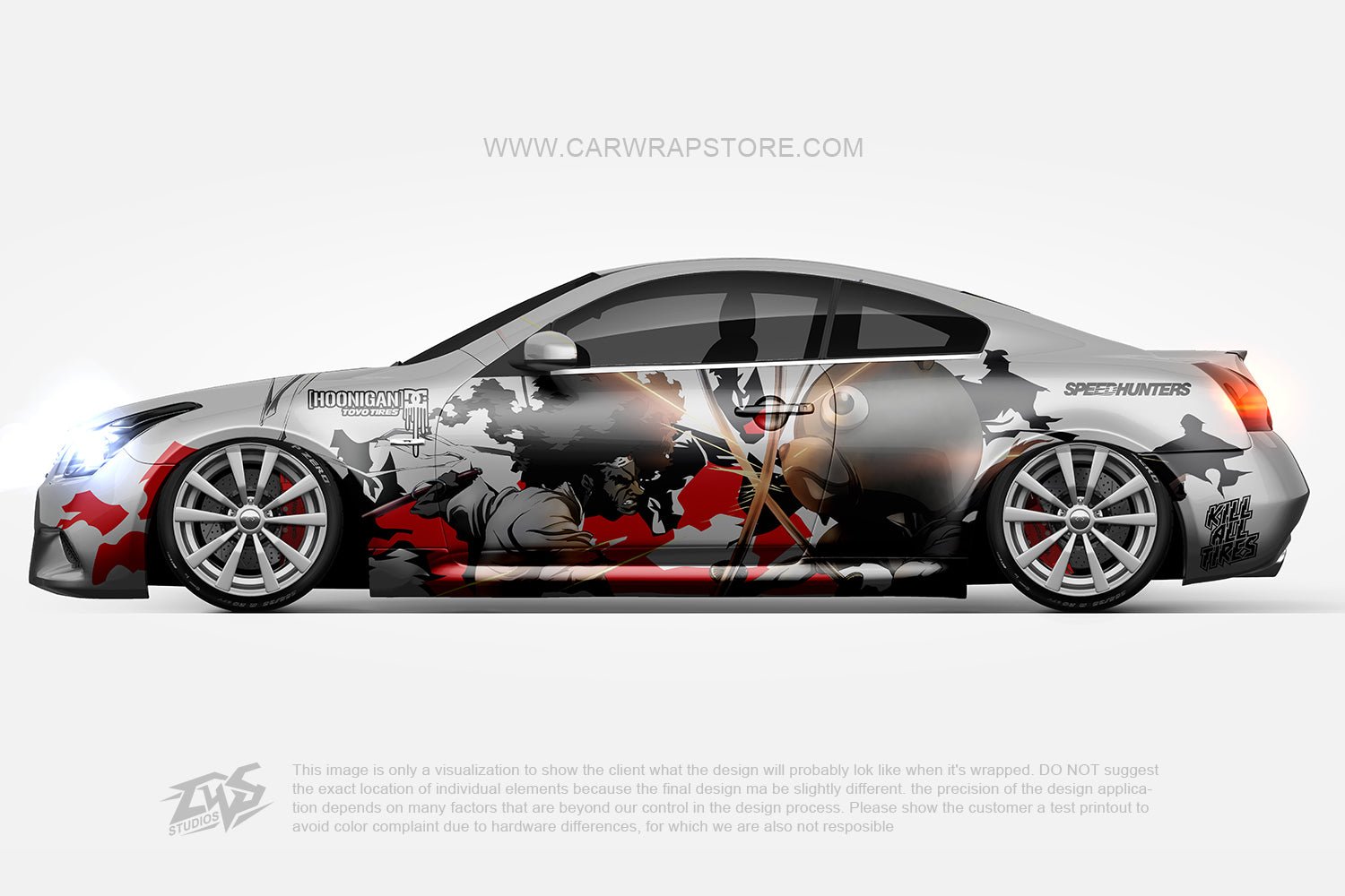 Samurai ITASHA anime car wrap vinyl stickers Fit With Any Cars