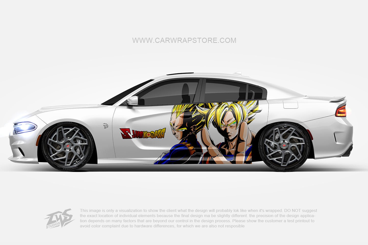 Dragon Ball Son Goku and Vegeta ITASHA anime car wrap vinyl stickers ...