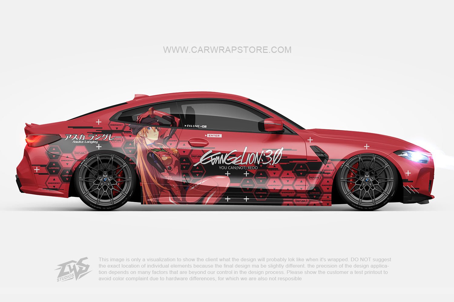Soryu Asuka Langley Neon Genesis Evangelion ITASHA anime car wrap vinyl ...