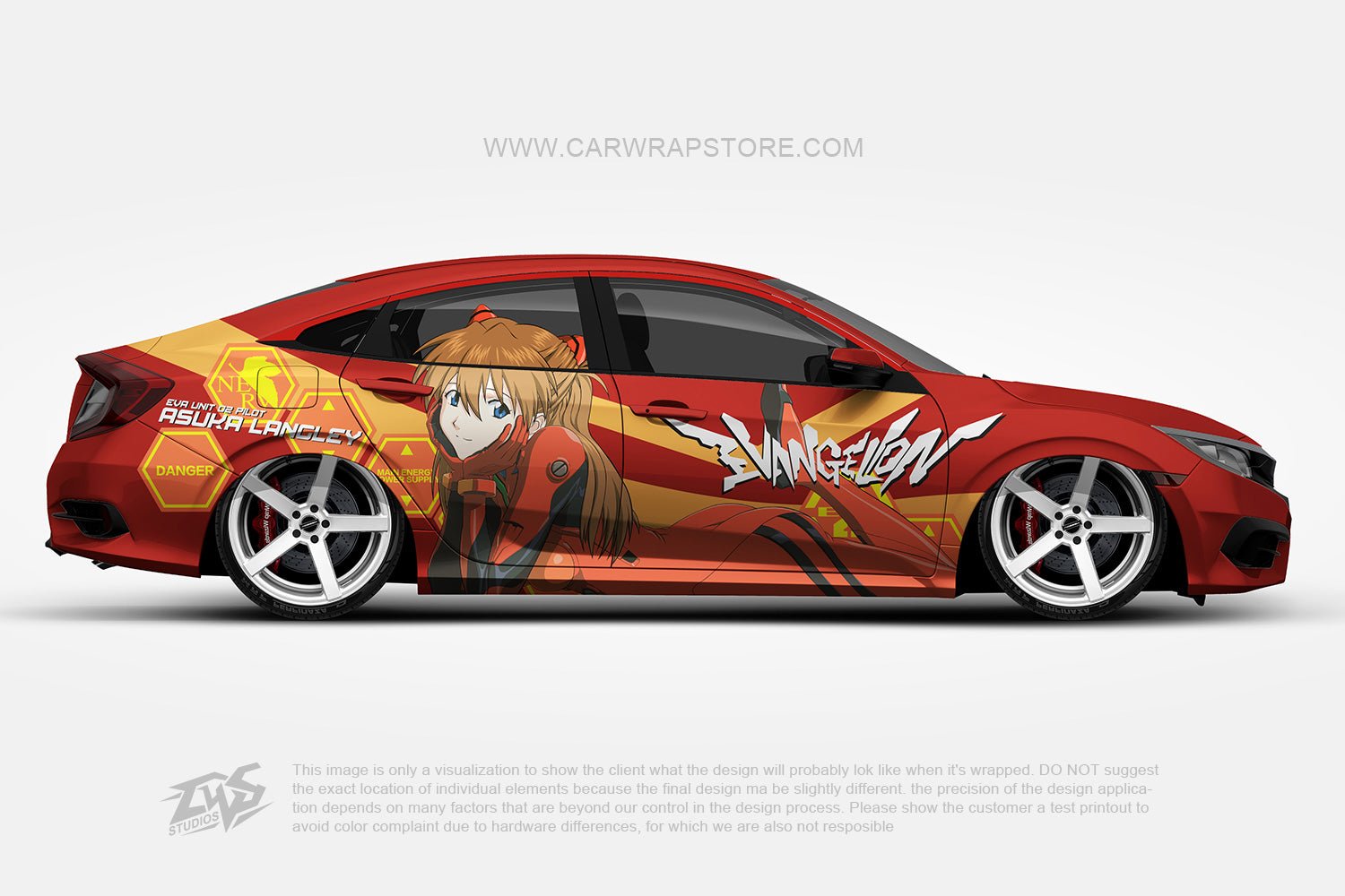 Soryu Asuka Langley Neon Genesis Evangelion ITASHA anime car wrap vinyl ...