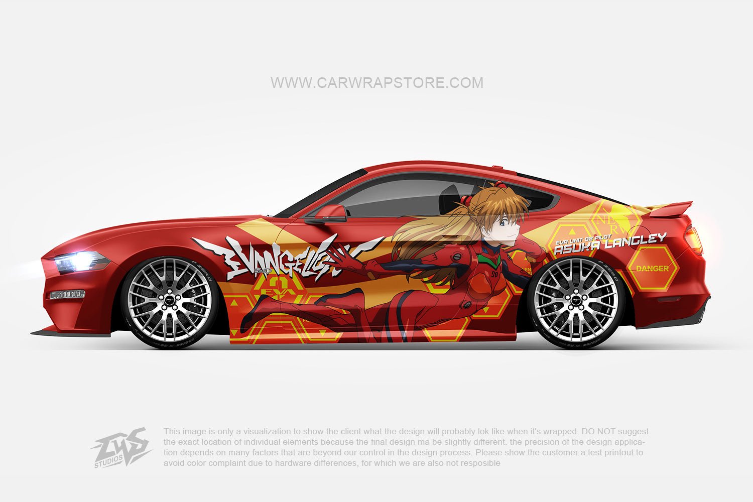 Soryu Asuka Langley Neon Genesis Evangelion ITASHA anime car wrap vinyl ...