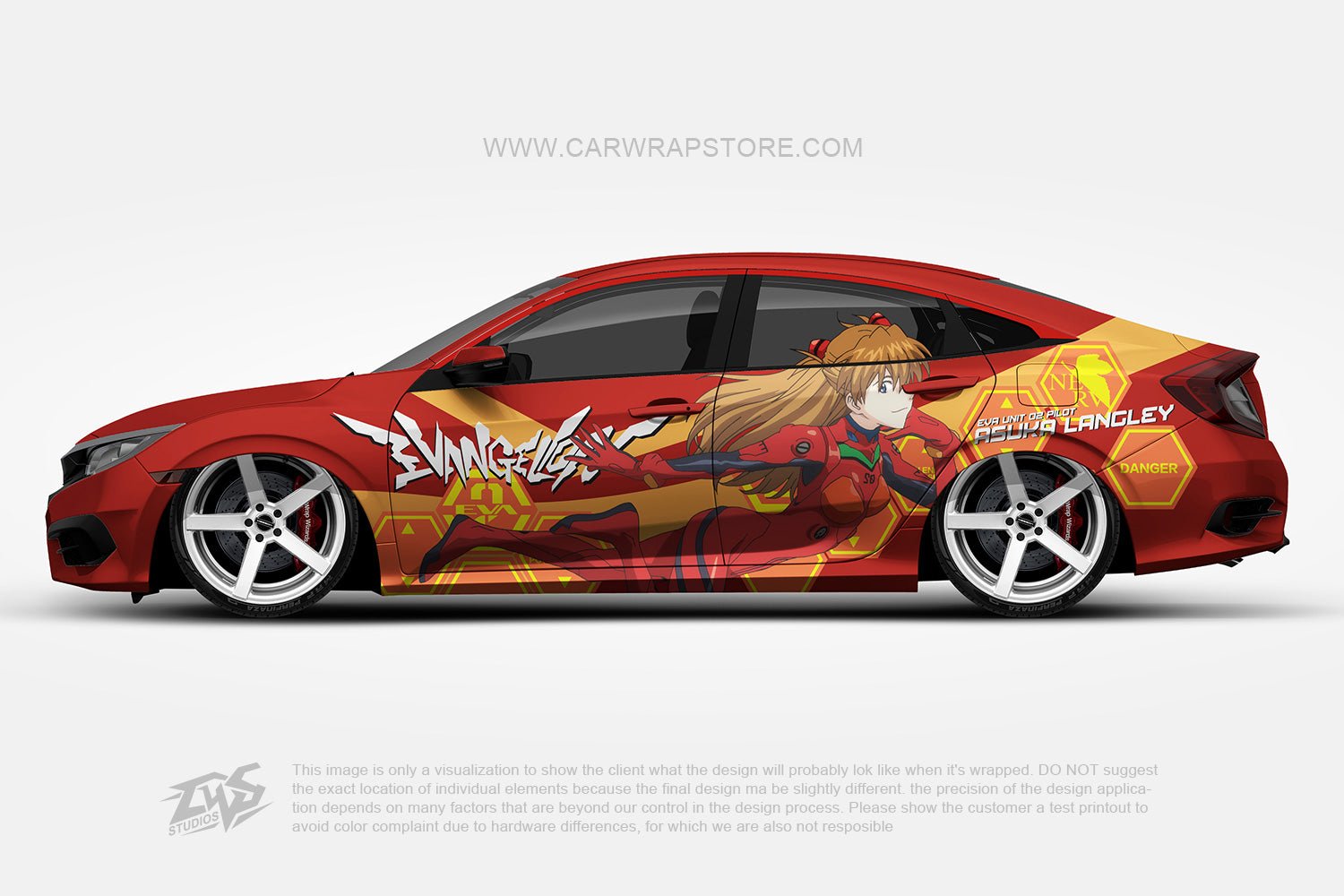 Soryu Asuka Langley Neon Genesis Evangelion ITASHA anime car wrap vinyl ...