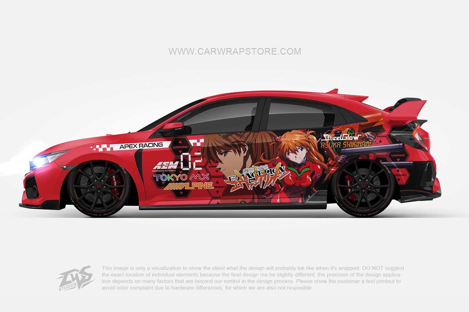 Soryu Asuka Langley Neon Genesis Evangelion EVA ITASHA anime car wrap ...