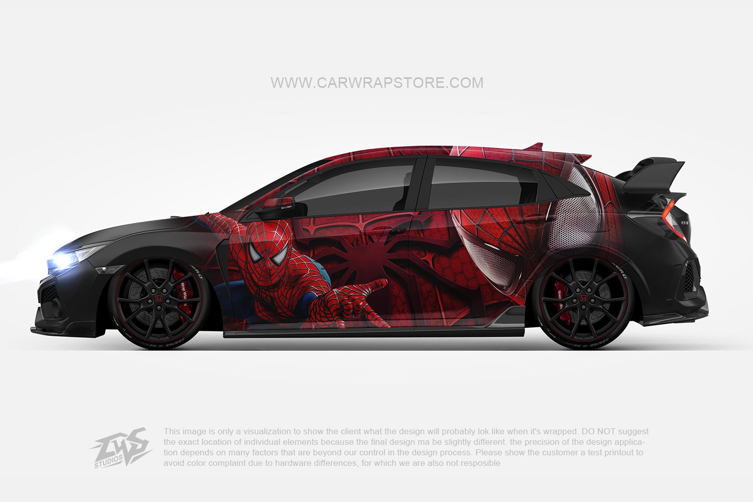 Spiderman American Comics ITASHA anime car wrap vinyl stickers Fit With ...