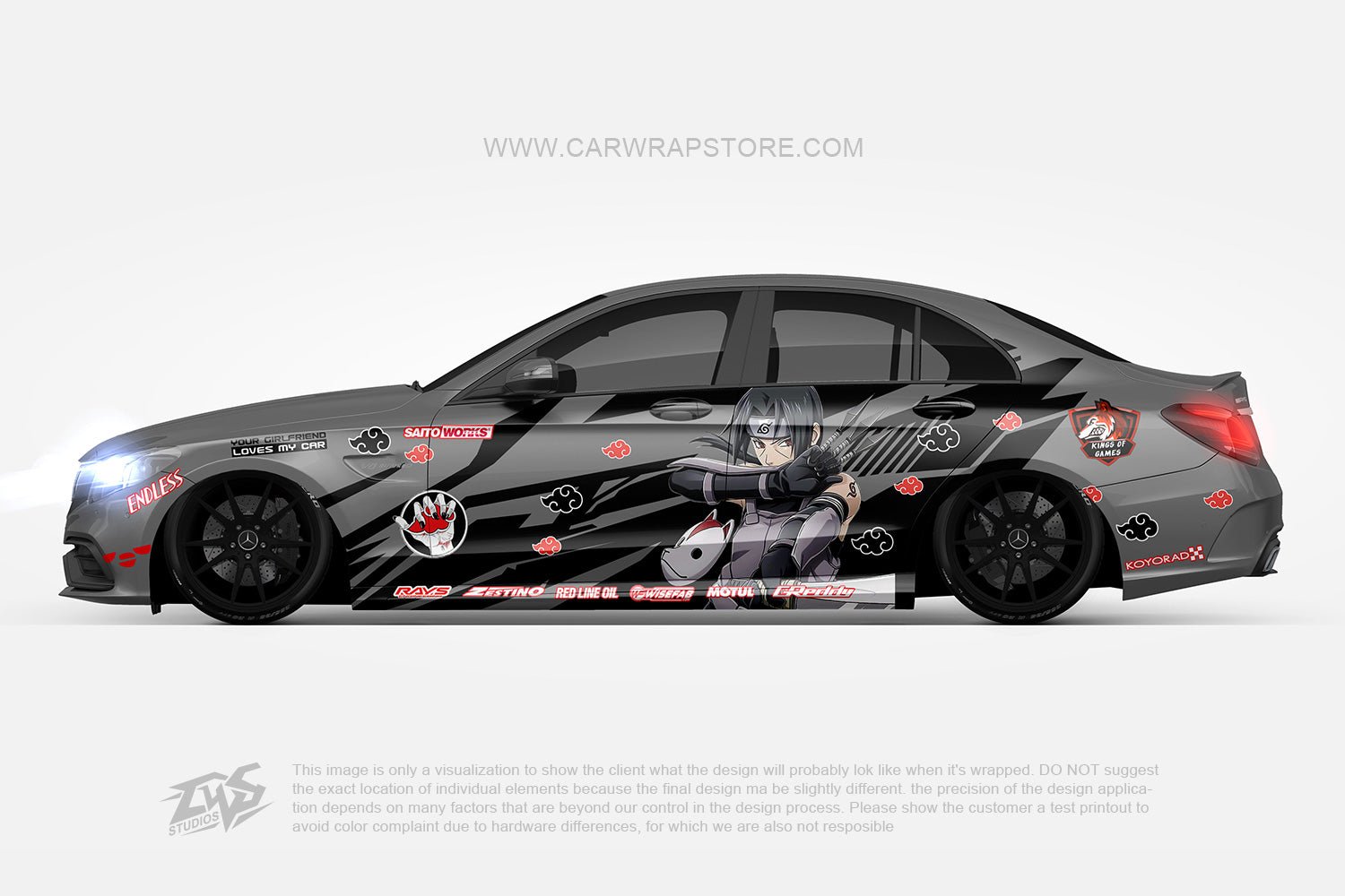 Uchiha Sasuke Naruto ITASHA anime car wrap vinyl stickers Fit With Any Cars