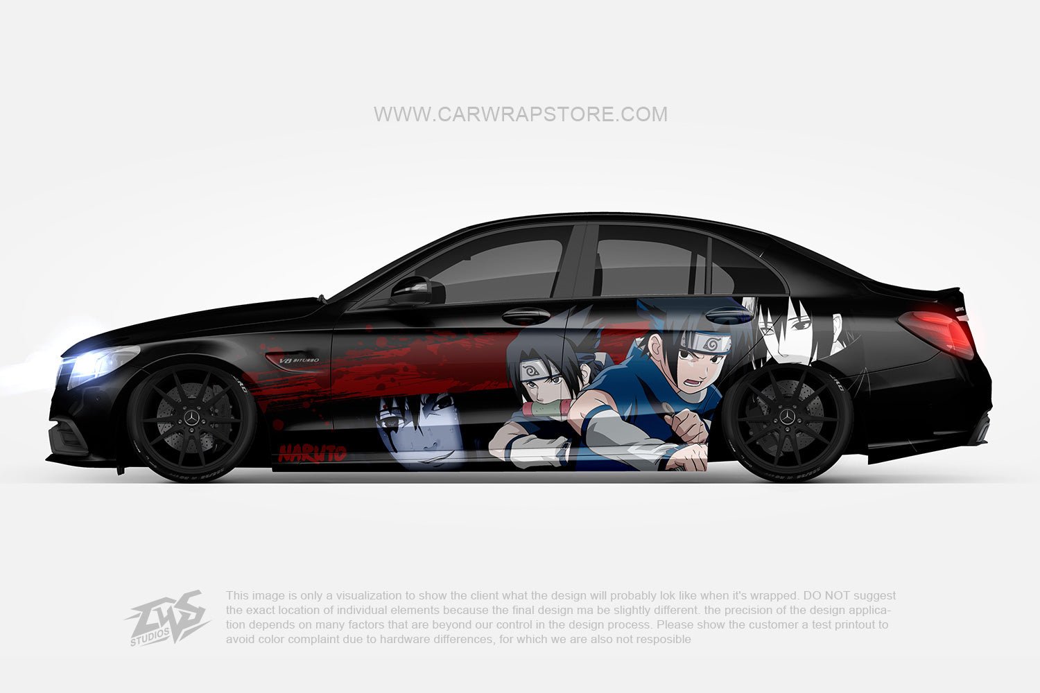 Uchiha Sasuke Naruto ITASHA anime car wrap vinyl stickers Fit With Any Cars
