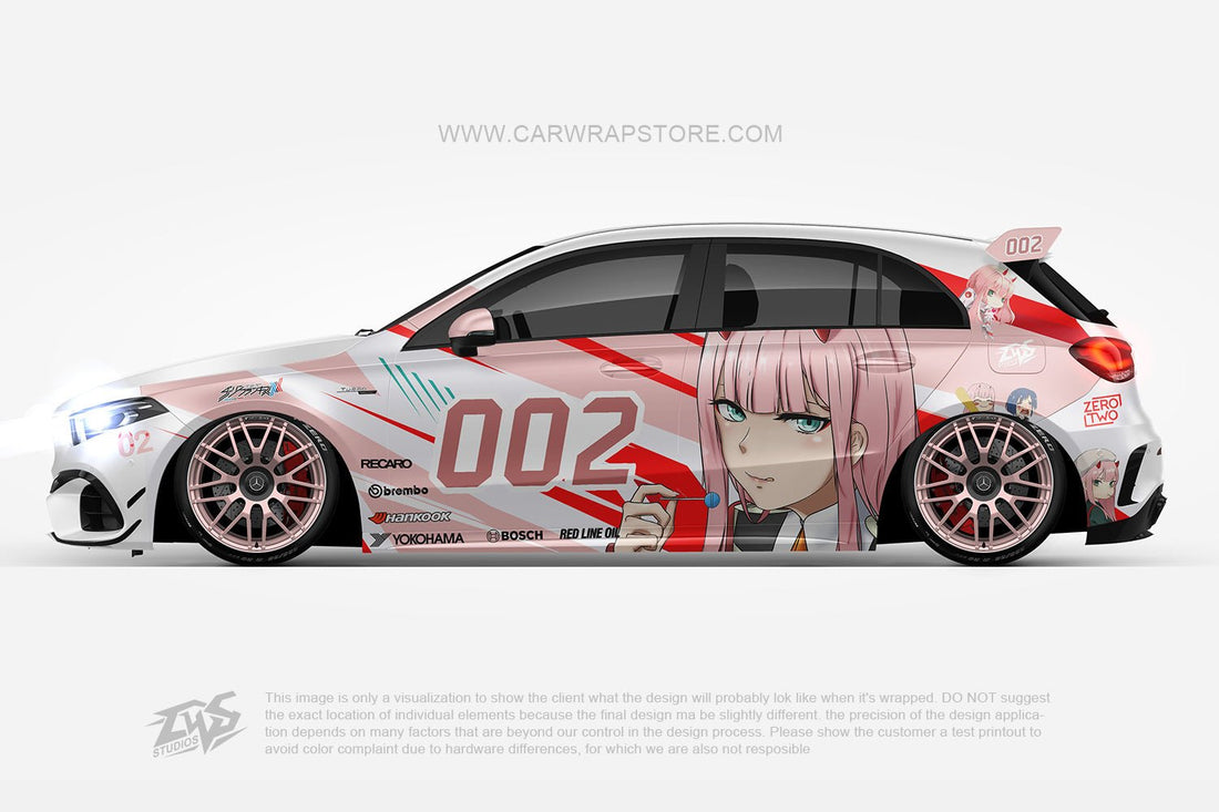 Zero Two DARLING in the FRANXX ITASHA anime car wrap vinyl stickers Fit ...