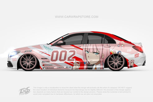 Zero Two DARLING in the FRANXX ITASHA anime car wrap vinyl stickers Fit ...
