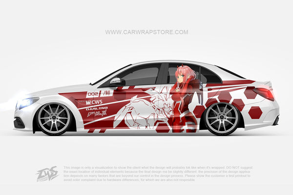 Zero Two DARLING in the FRANXX ITASHA anime car wrap vinyl stickers Fit ...