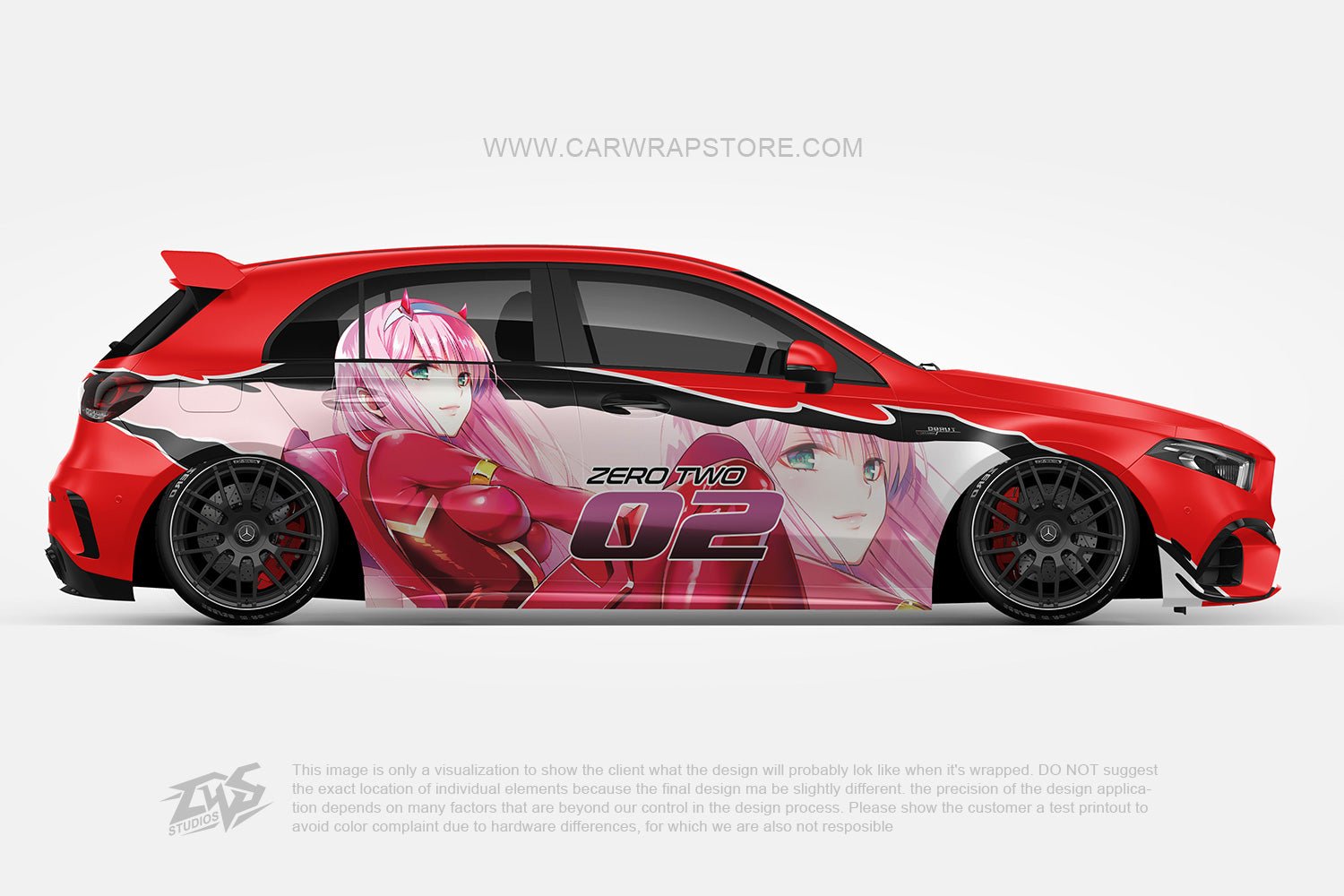 Zero Two DARLING in the FRANXX ITASHA anime car wrap vinyl stickers Fit ...