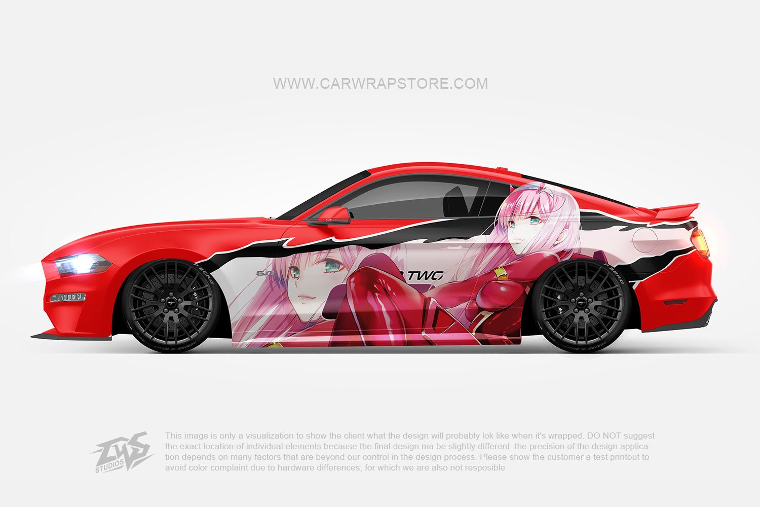 Zero Two DARLING in the FRANXX ITASHA anime car wrap vinyl stickers Fit ...