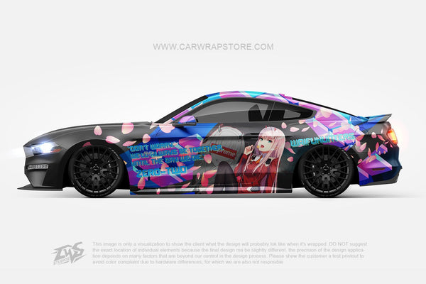 Zero Two DARLING in the FRANXX ITASHA anime car wrap vinyl stickers Fit ...