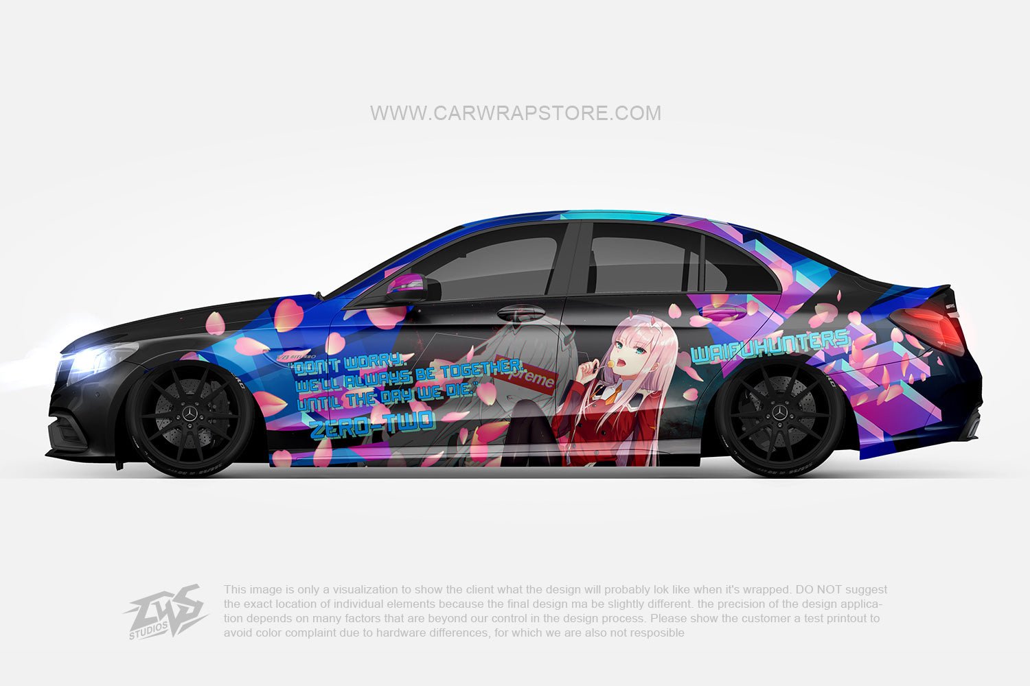 Zero Two DARLING in the FRANXX ITASHA anime car wrap vinyl stickers Fit ...
