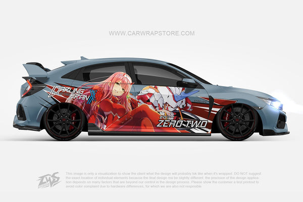 Zero Two DARLING in the FRANXX ITASHA anime car wrap vinyl stickers Fit ...