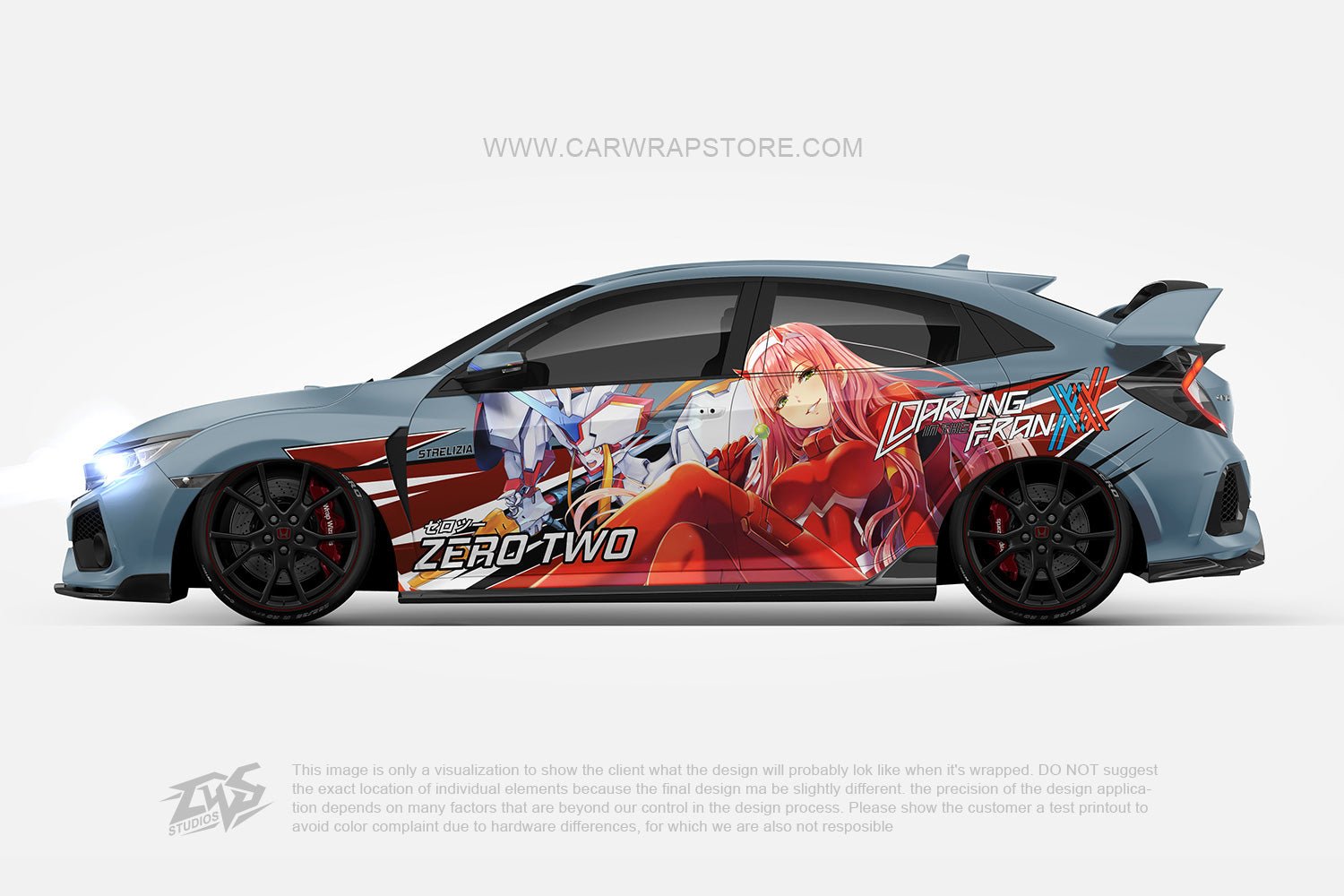 Zero Two DARLING in the FRANXX ITASHA anime car wrap vinyl stickers Fit ...
