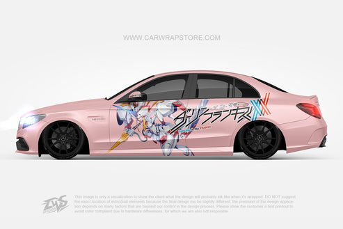 Zero Two DARLING in the FRANXX ITASHA anime car wrap vinyl stickers Fit ...