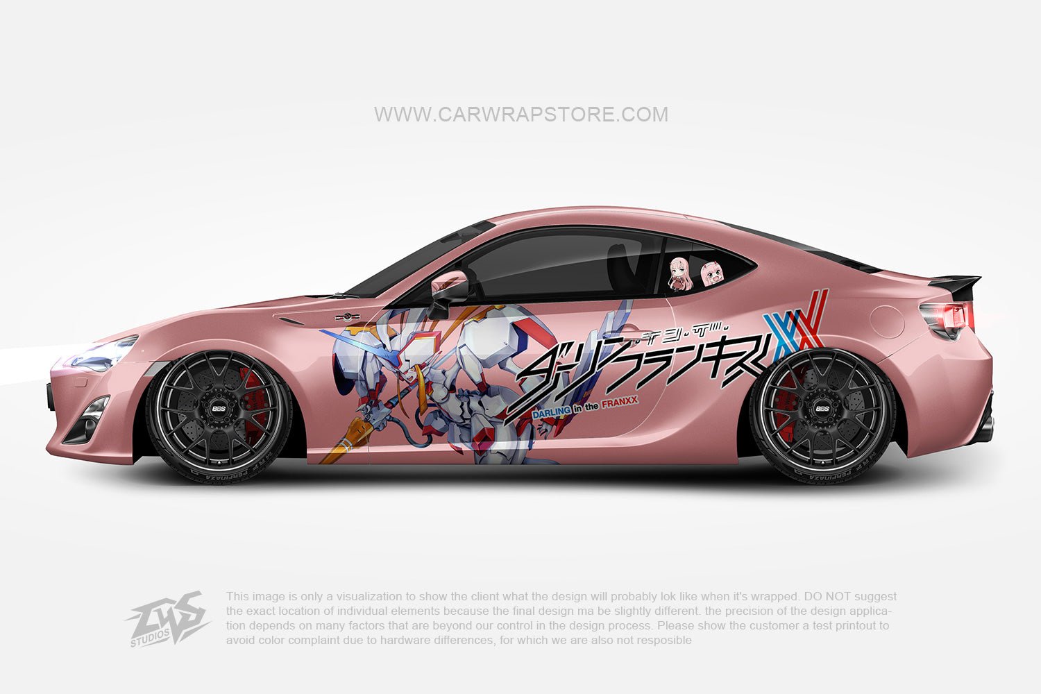 Zero Two DARLING in the FRANXX ITASHA anime car wrap vinyl stickers Fit ...