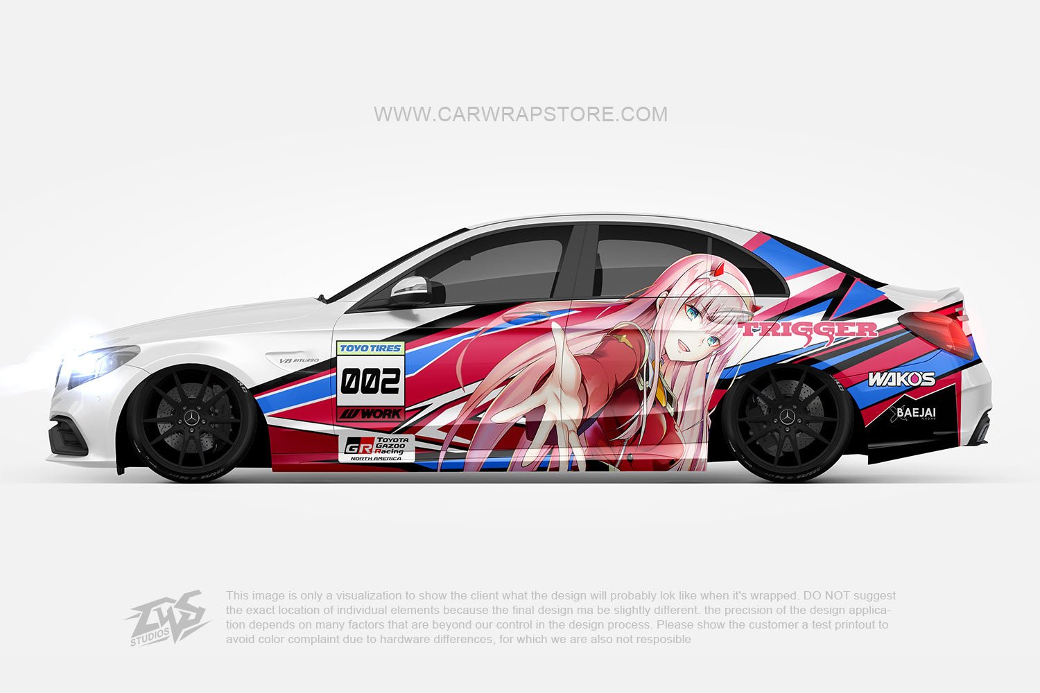 Zero Two DARLING in the FRANXX ITASHA anime car wrap vinyl stickers Fit ...