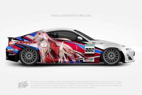 Zero Two DARLING in the FRANXX ITASHA anime car wrap vinyl stickers Fit ...