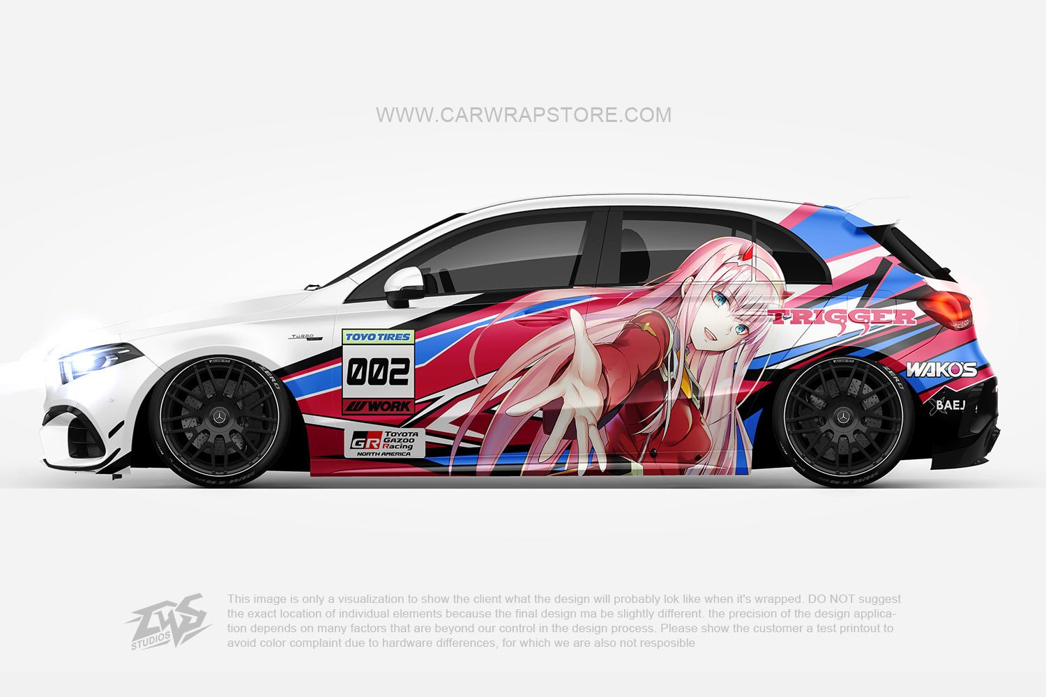 Zero Two DARLING in the FRANXX ITASHA anime car wrap vinyl stickers Fit ...