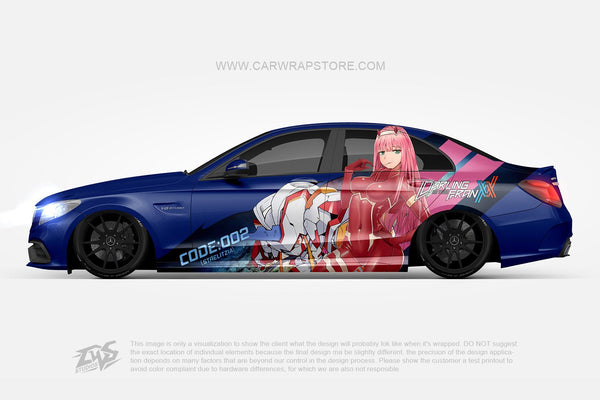 Zero Two DARLING in the FRANXX ITASHA anime car wrap vinyl stickers Fit ...