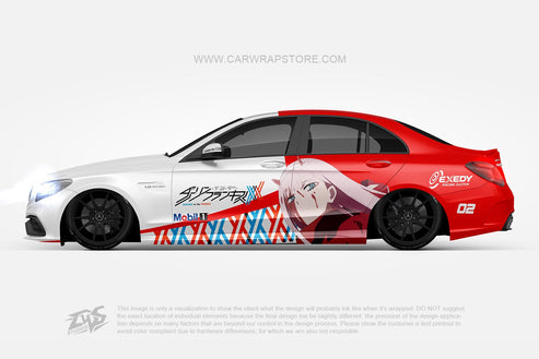 Zero Two DARLING in the FRANXX ITASHA anime car wrap vinyl stickers Fit ...