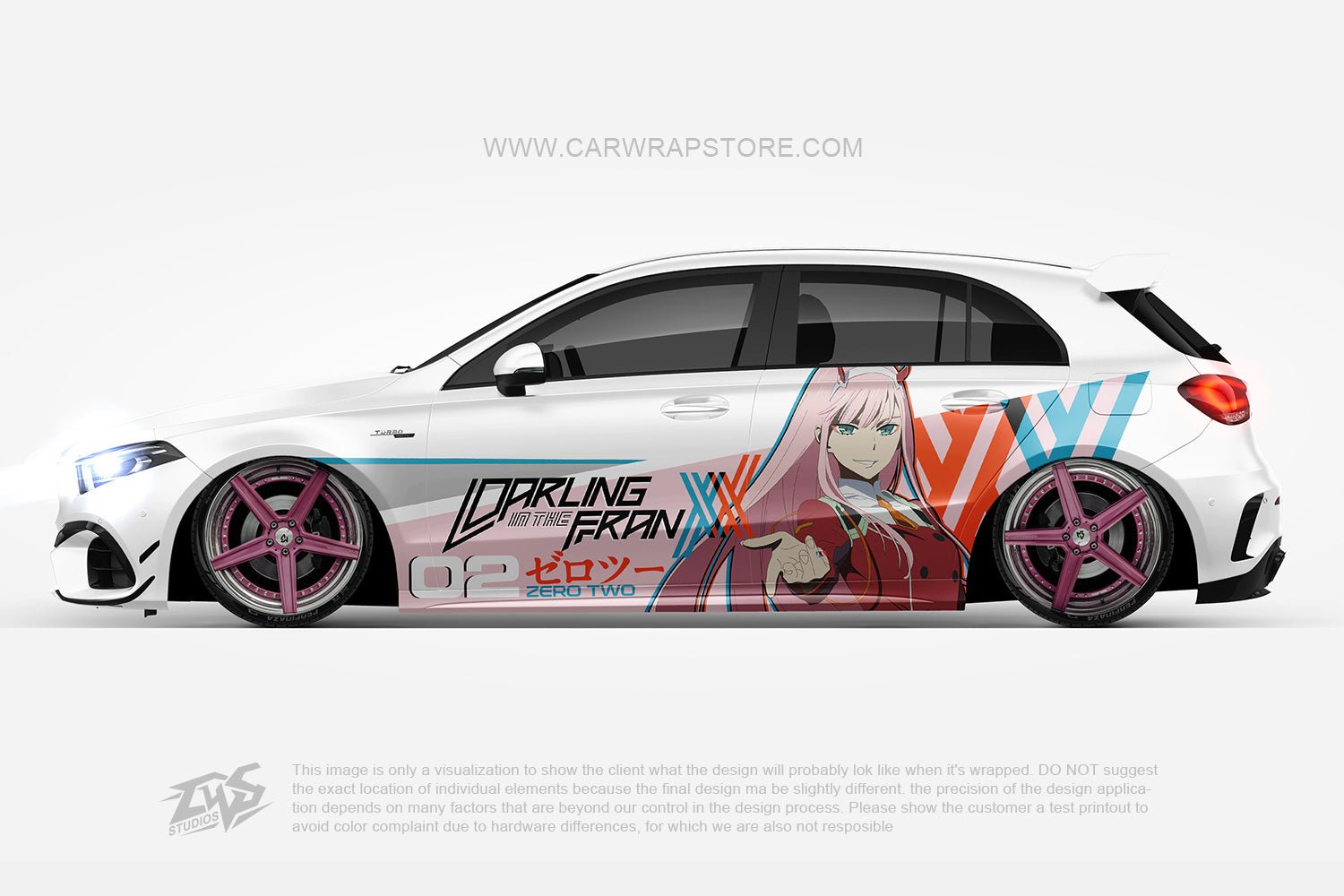 Zero Two DARLING in the FRANXX ITASHA anime car wrap vinyl stickers Fit ...